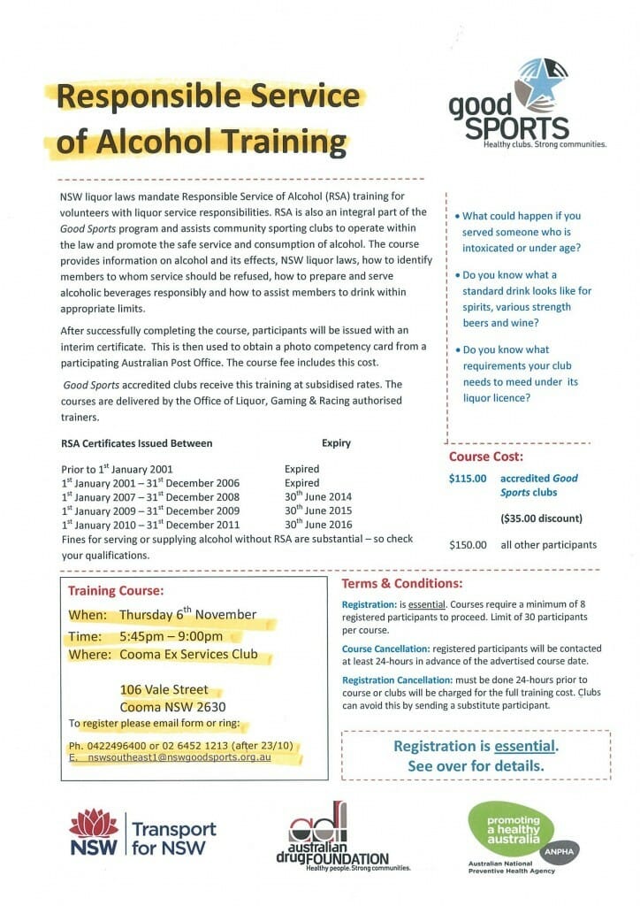 rsa course - Visit Cooma