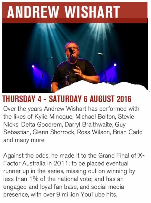 Andrew Wishart Live @ Lake Crackenback Resort & Spa - Visit Cooma