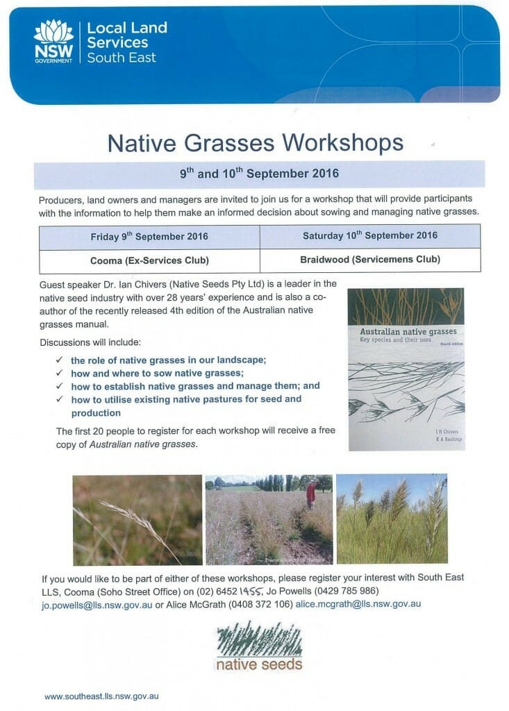 Native Grasses Workshop - Visit Cooma