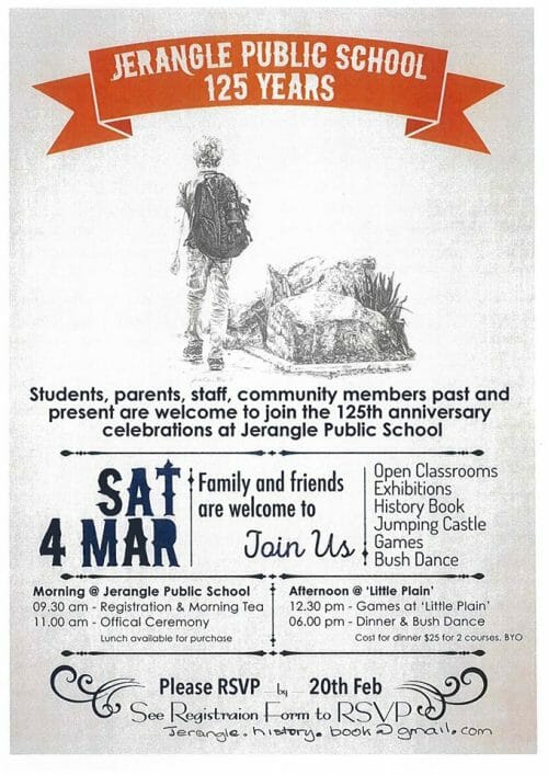 Jerangle Public School 125 years - Visit Cooma