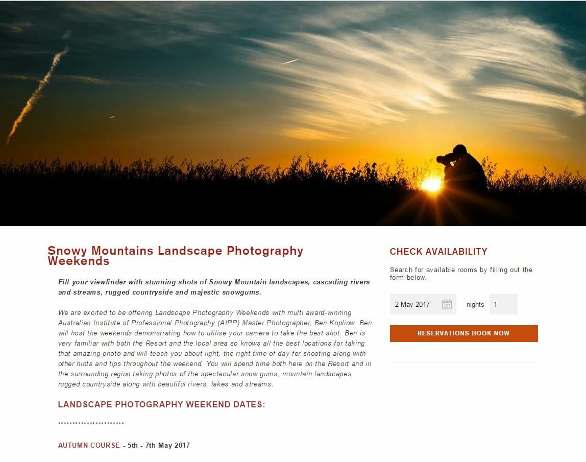 Snowy Mountains Landscape Photography @ Lake Crackenback - Visit Cooma