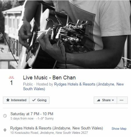Live Music - Ben Chan @ Rydges Hotels & Resorts in Jindabyne - Visit Cooma