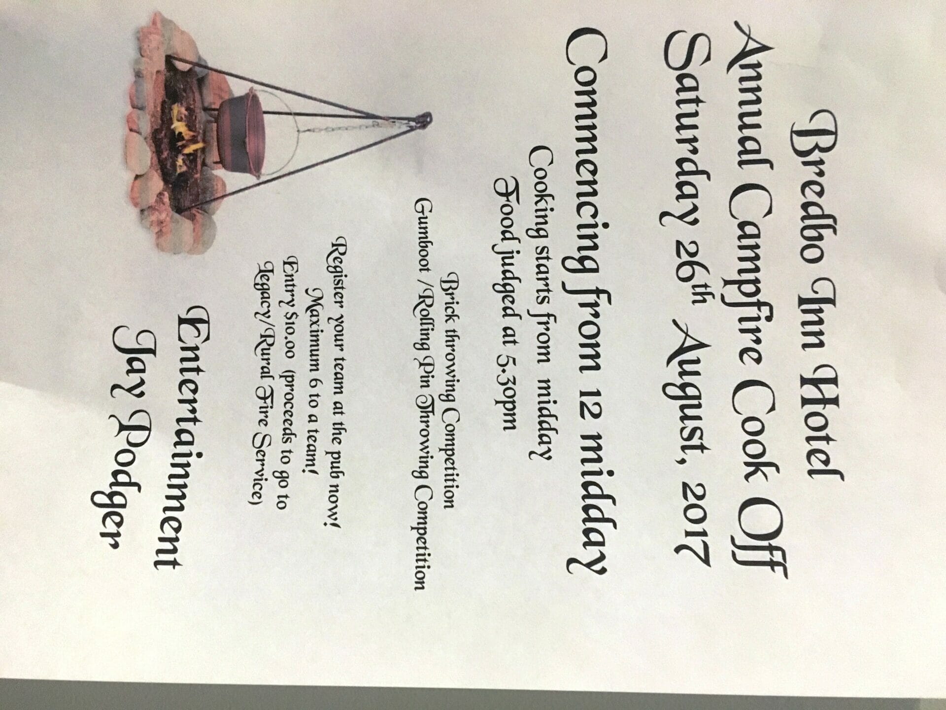 Cooma Visitors Centre - Bredbo Inn Hotel Annual Campfire Cookoff Full ...
