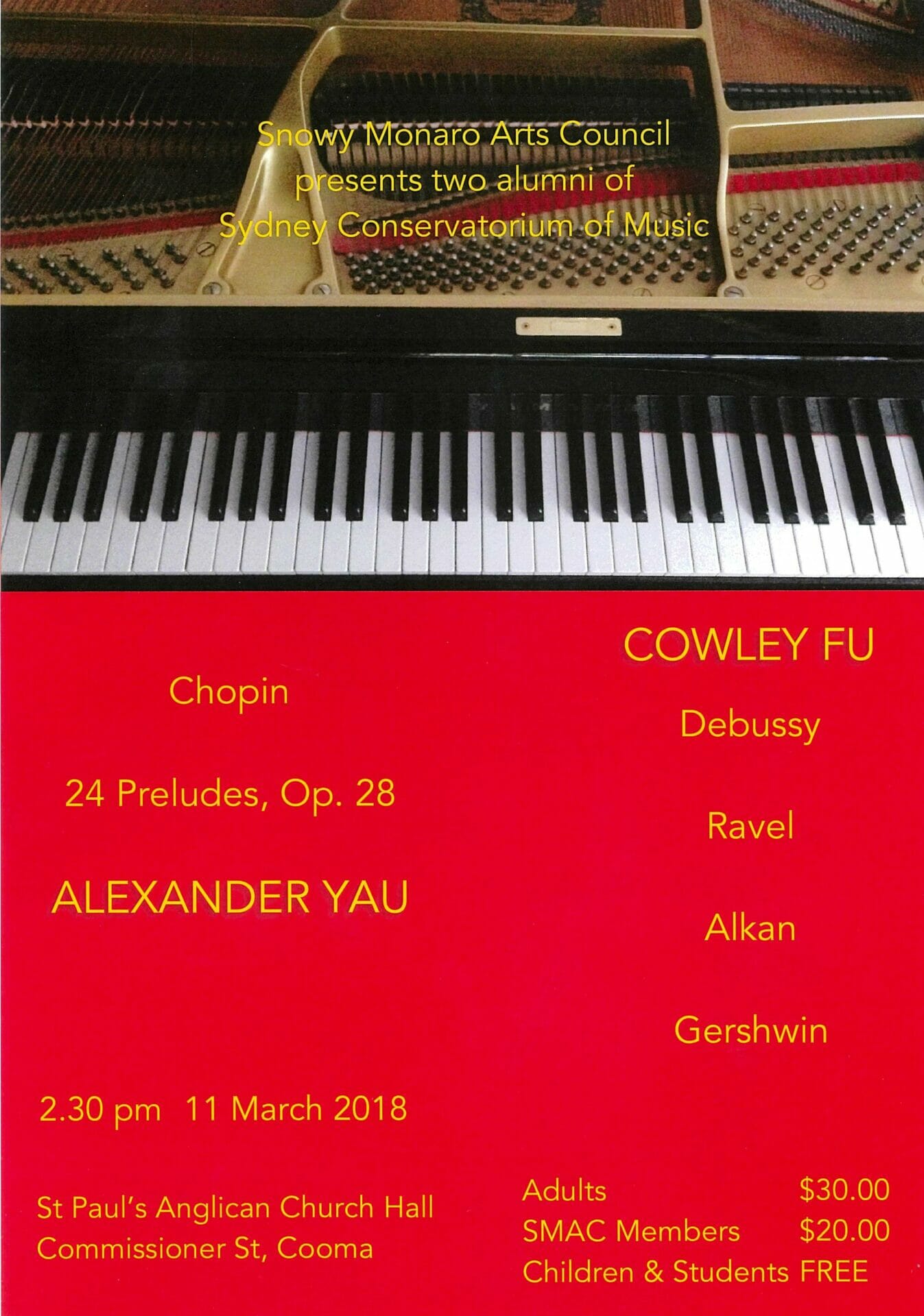 Conservatorium Pianists Cowley Fu & Alexander Yau - Visit Cooma