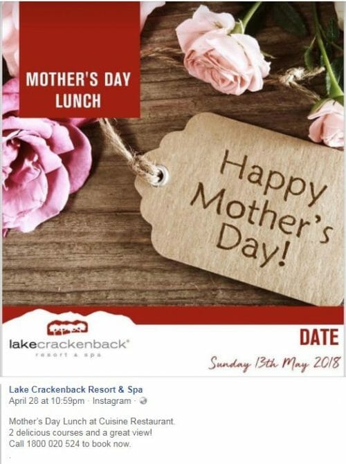 Mother's Day Lunch Lake Crackenback Resort & Spa - Visit Cooma