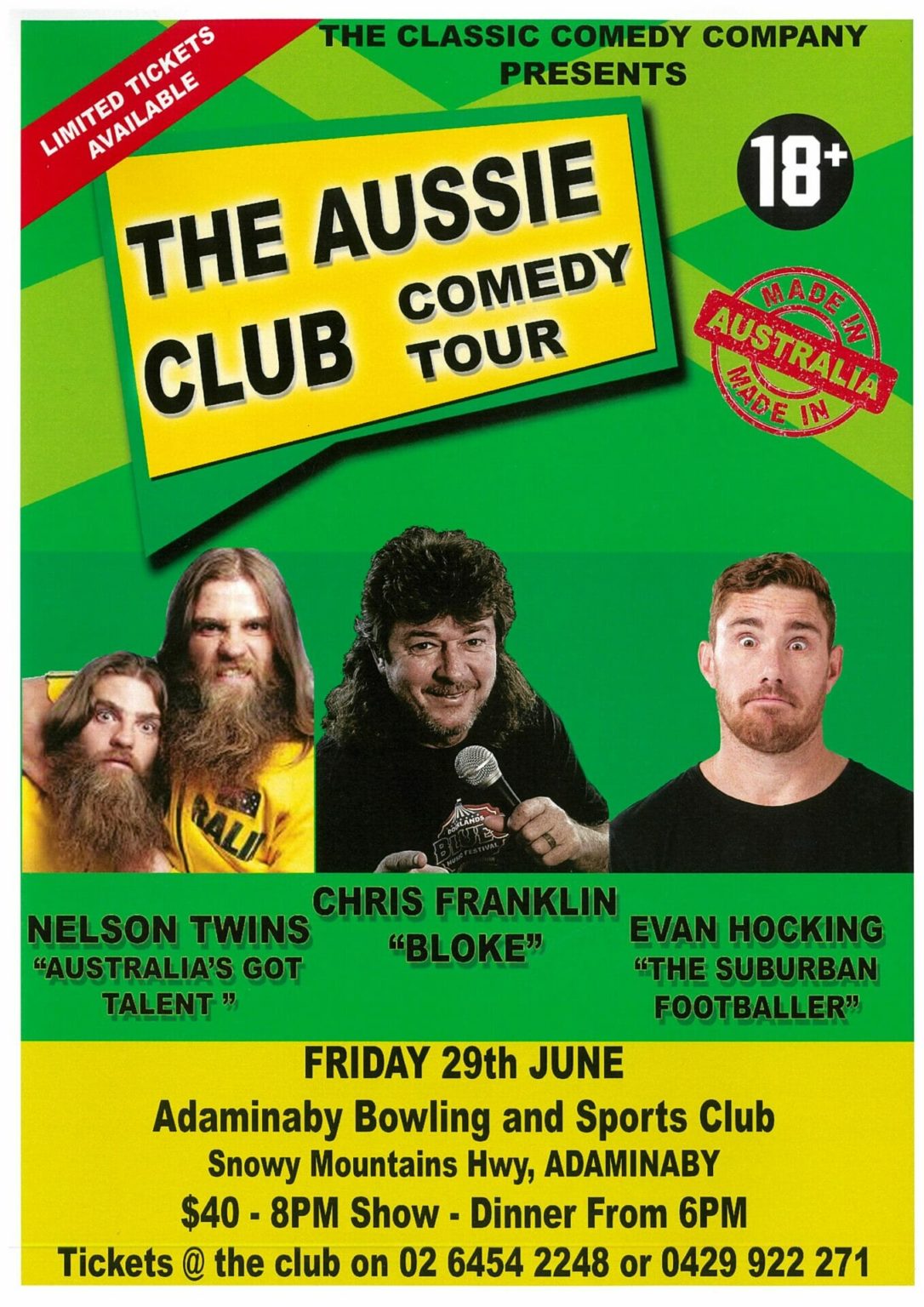 The Aussie Club Comedy Tour with 'The Bloke' himself, Chris Franklin ...
