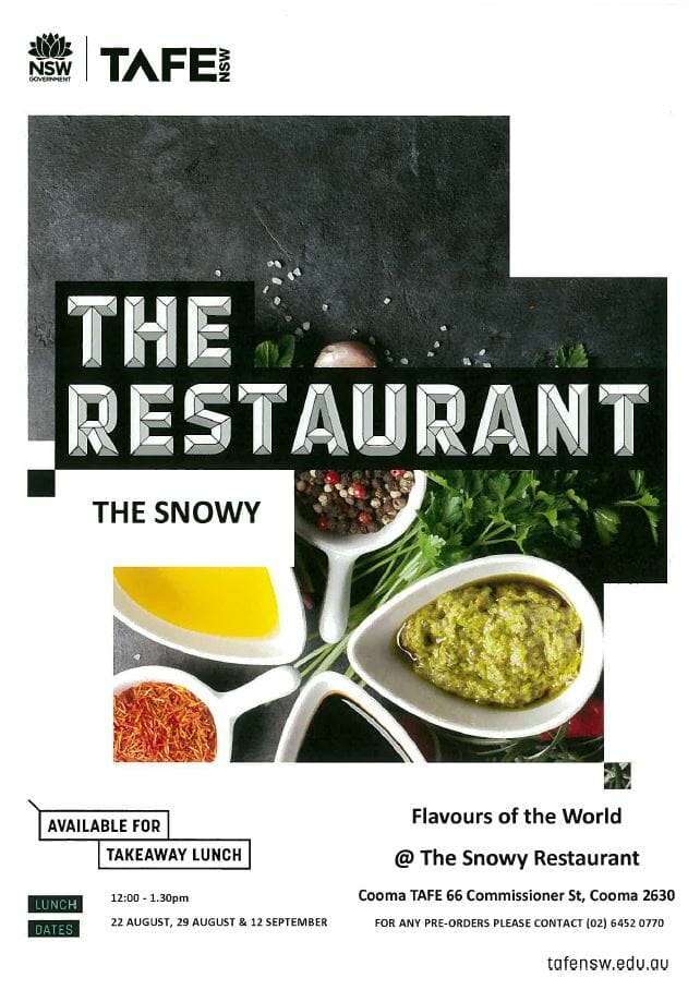 Flavours of the World: TAFE COOMA - Visit Cooma