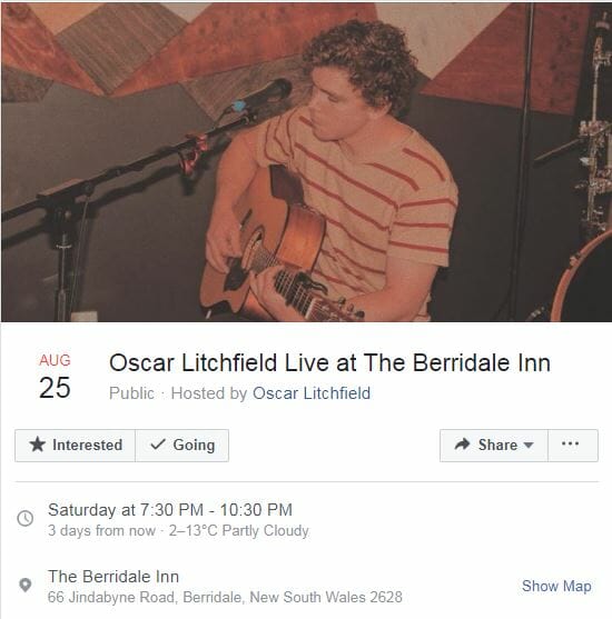 Oscar Litchfield Live at The Berridale Inn - Visit Cooma