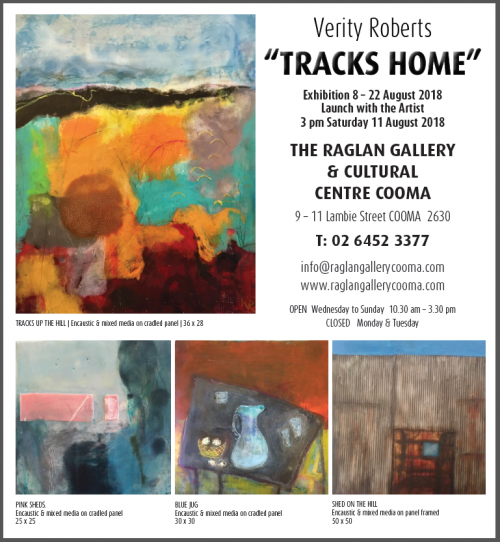 Verity Roberts "Tracks Home" exhibition at the Raglan Gallery - Visit Cooma