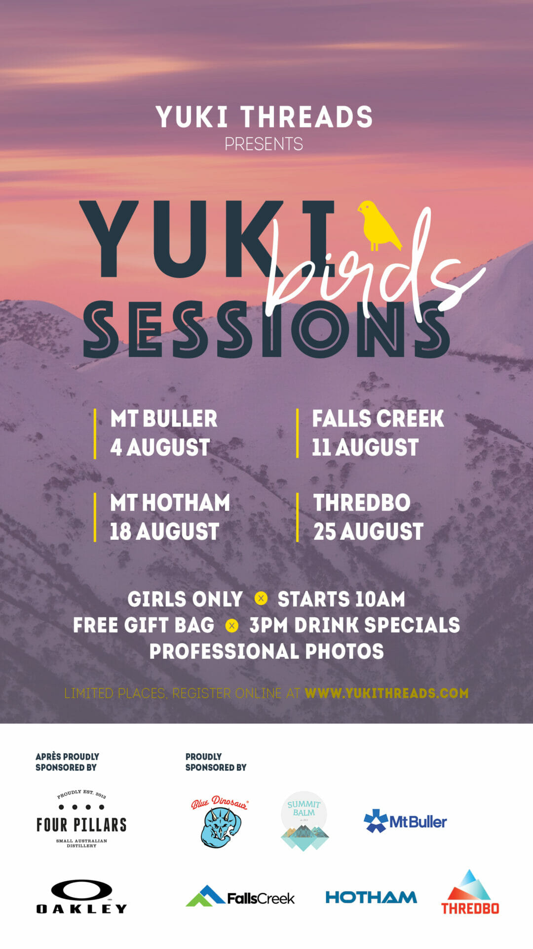 Yuki birds Sessions at Thredbo - Visit Cooma