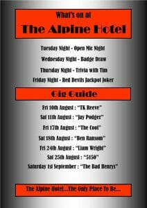 Cooma Visitors Centre - the Alpine Hotel Cooma Gig Guide August 2018 ...