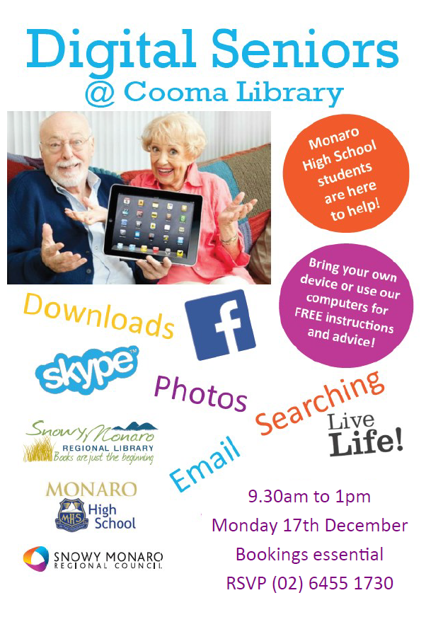 Digital Seniors at Cooma Library - Visit Cooma