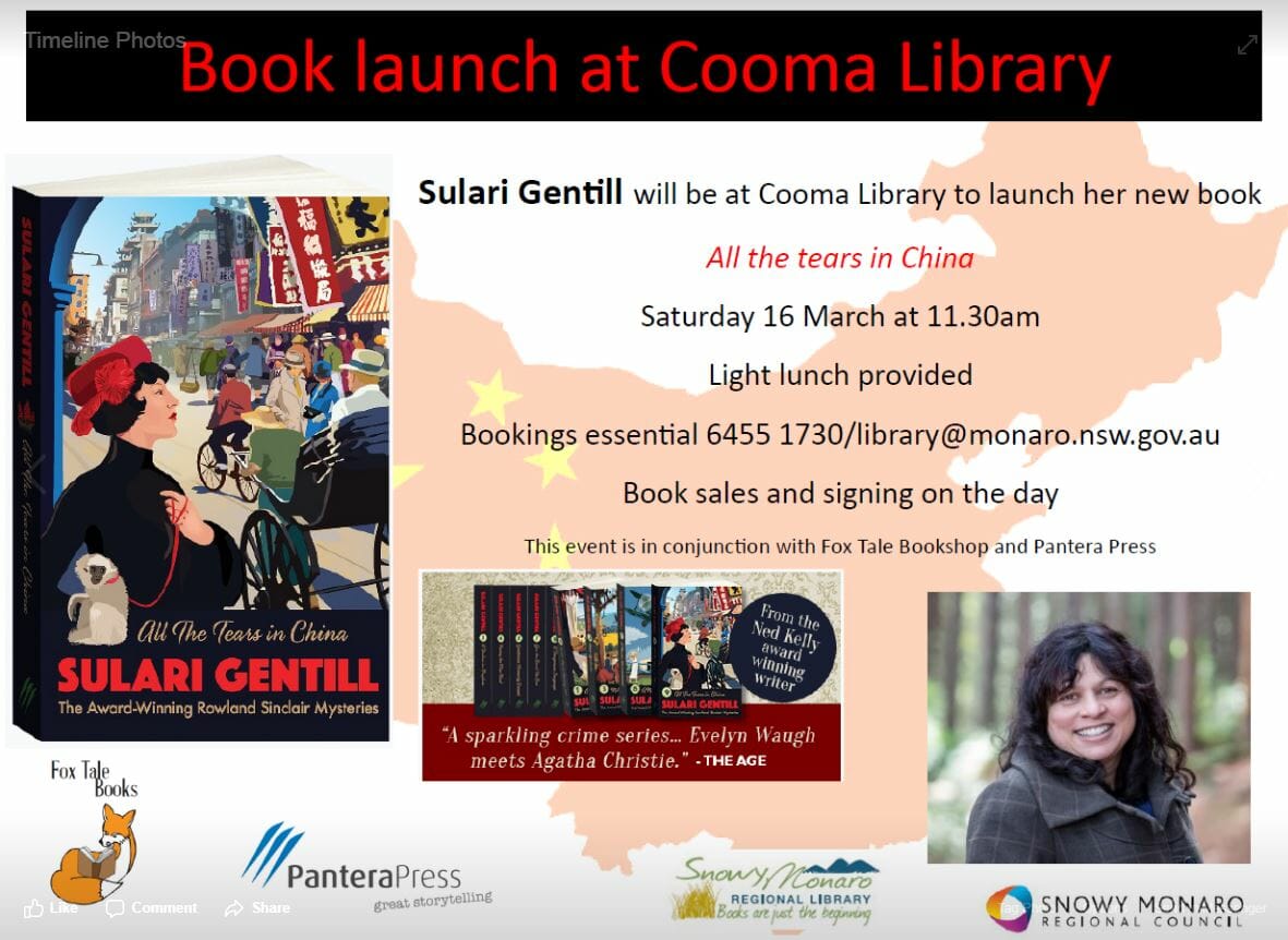 Book Launch - All the tears in China - Visit Cooma