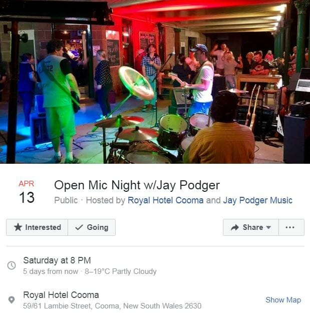 Cooma Visitors Centre - Open Mic Night Jay Podger Royal Hotel Cooma 13 ...