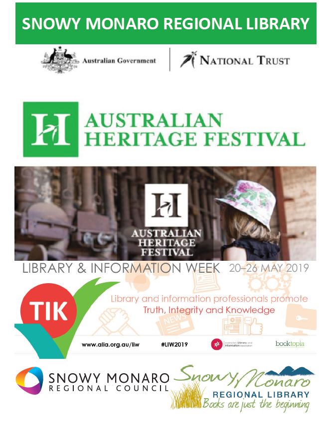 Library Heritage Week May 2019 - Visit Cooma