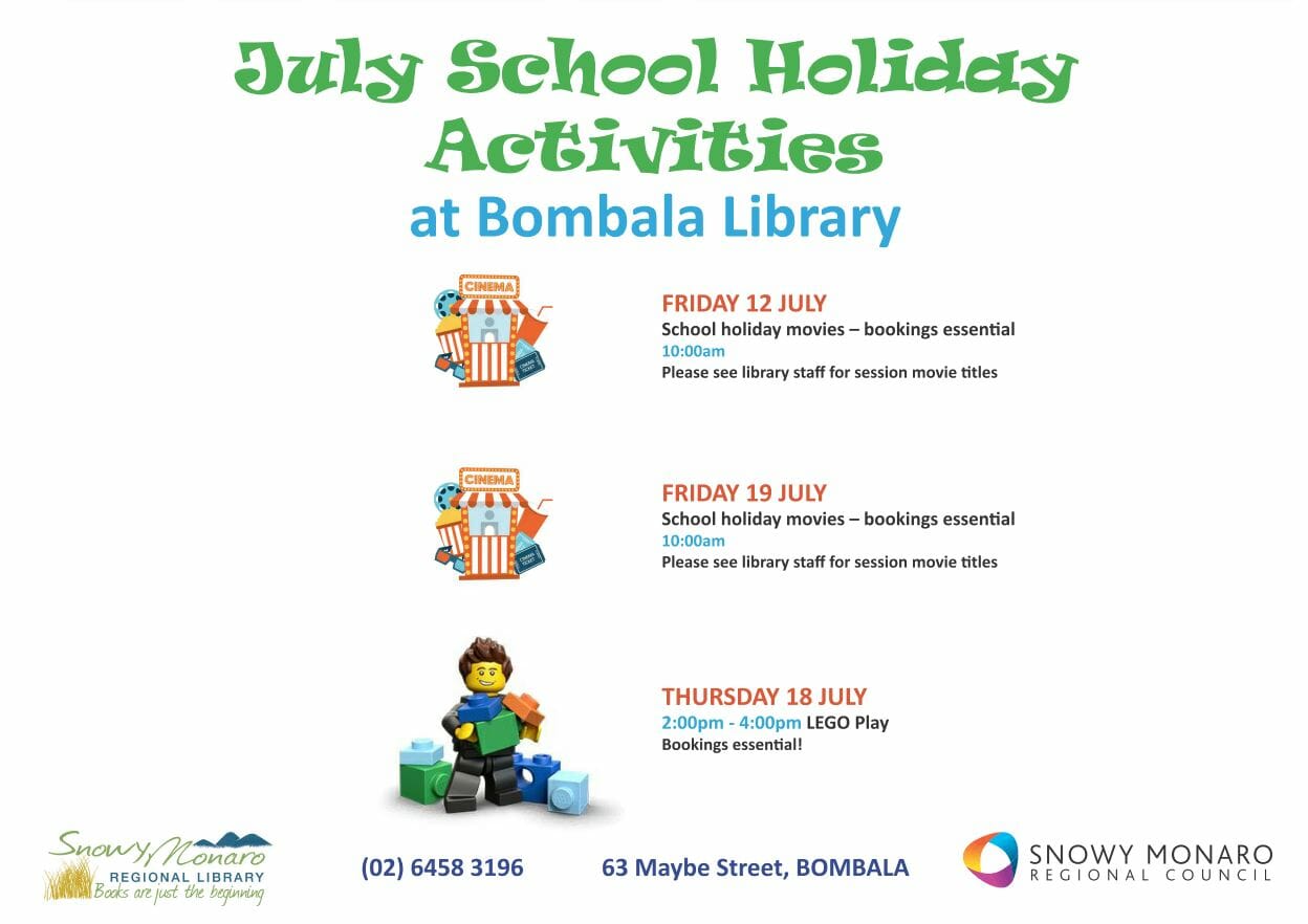 July School Holiday Activities: Library Movie Day Bombala - Visit Cooma