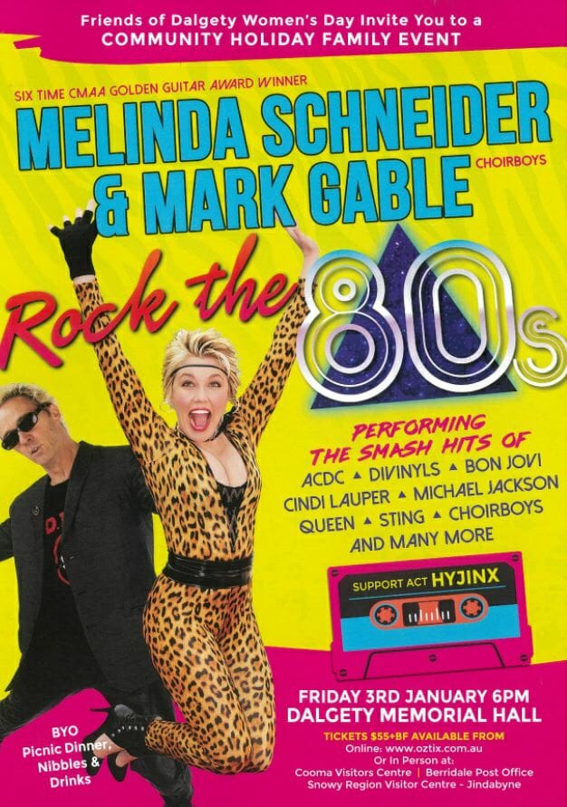 *CANCELLED* ROCK THE 80s Melinda Schneider & Mark Gable - Visit Cooma