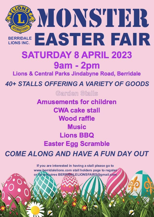 Berridale Monster Easter Fair - Visit Cooma