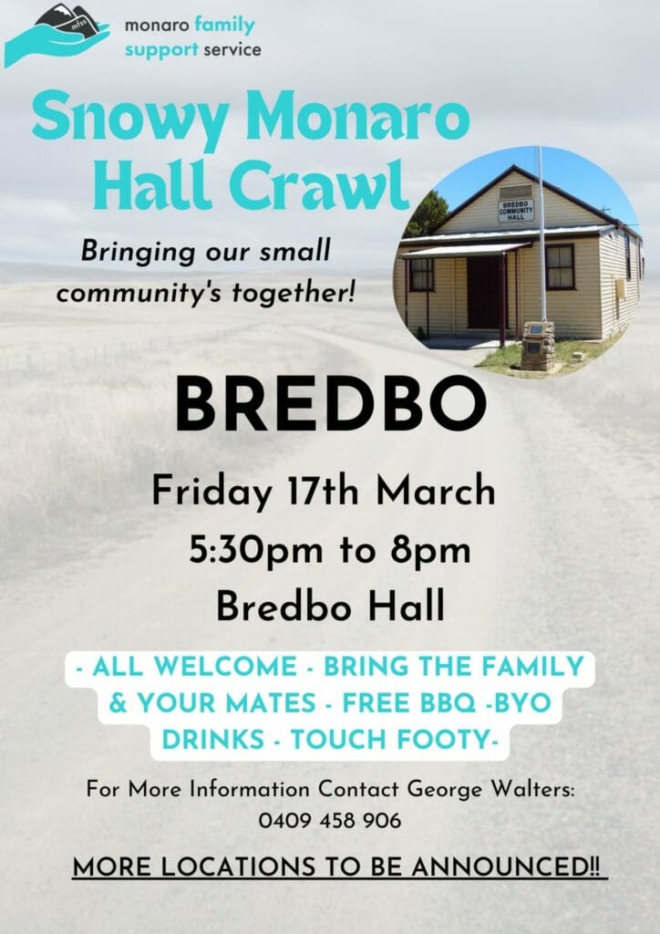 Snowy Monaro Hall Crawl Bredbo - Visit Cooma