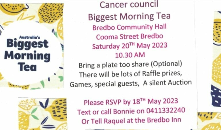 Cancer Council Biggest Morning Tea - Visit Cooma