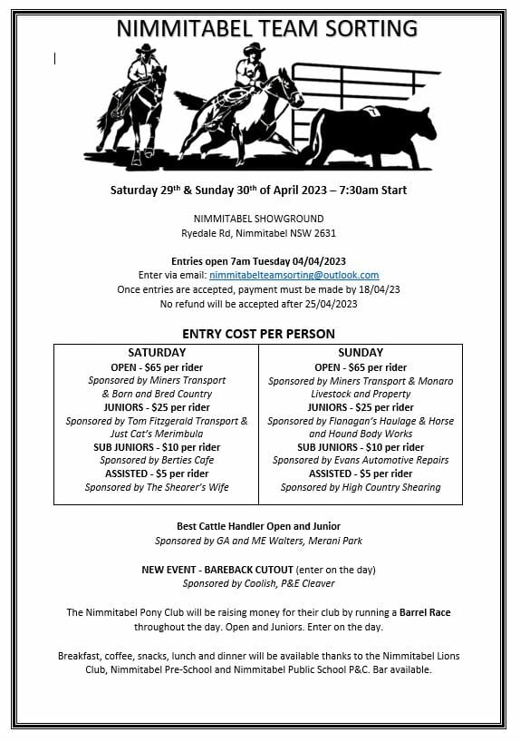 Nimmitabel Team Sorting - Visit Cooma