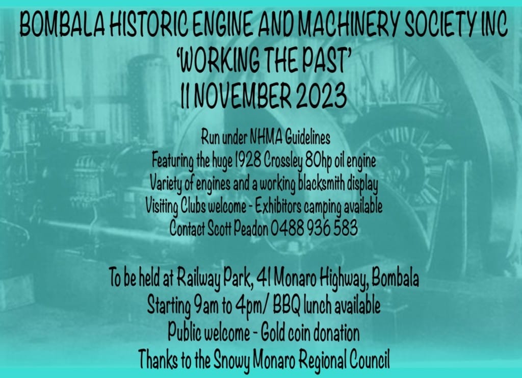 Bombala Historic Engine and Machinery Society Inc ‘Working the Past ...