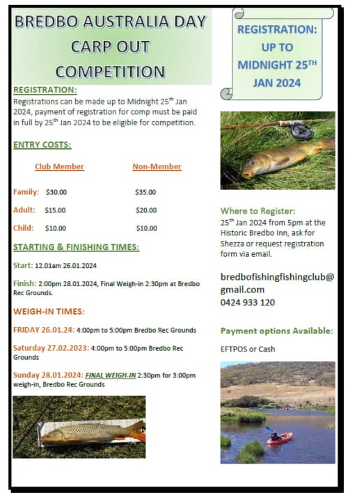 Bredbo Australia Day Carp Out Competition - Visit Cooma
