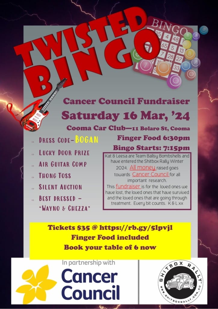 Twisted Bingo - EVENT CANCELLED - Visit Cooma