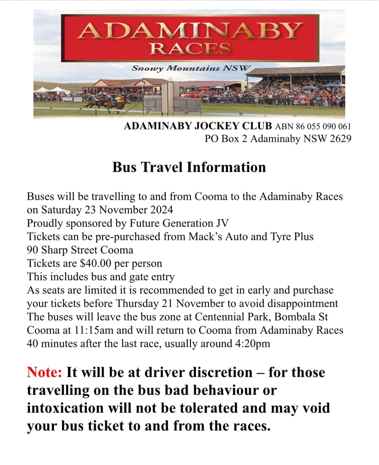 Adaminaby Races 2024 - Visit Cooma