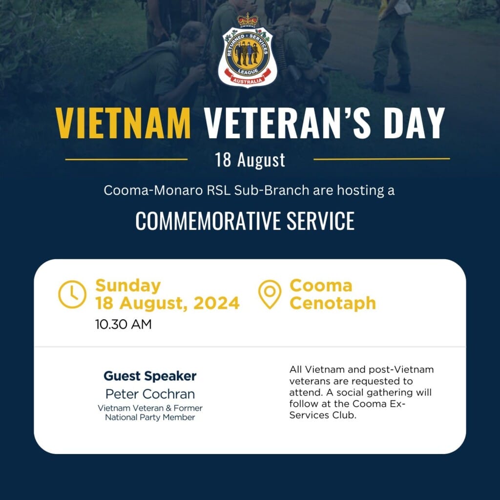 Vietnam Veteran's Day - Visit Cooma
