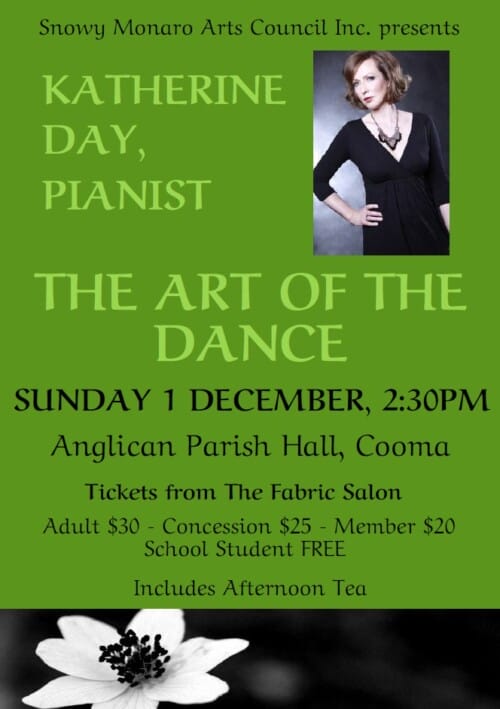 Katherine Day Pianist 'The Art of the Dance' - Visit Cooma