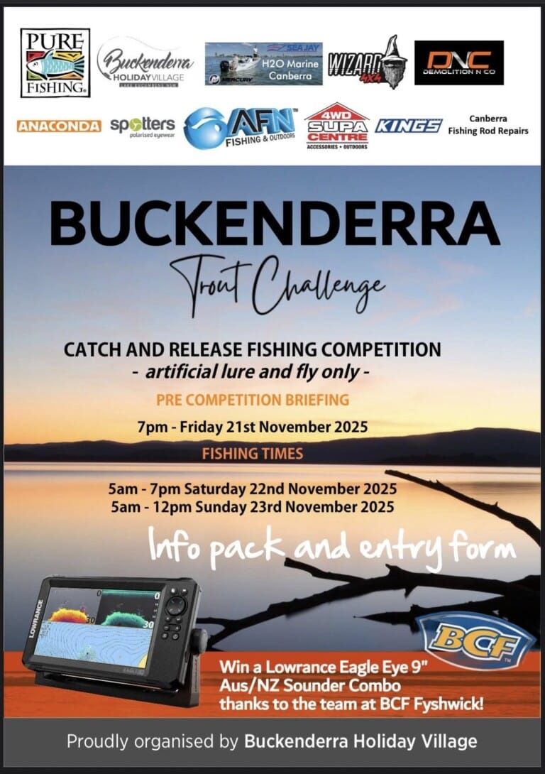 Buckenderra Trout Challenge @Buckenderra Holiday Village, Lake ...