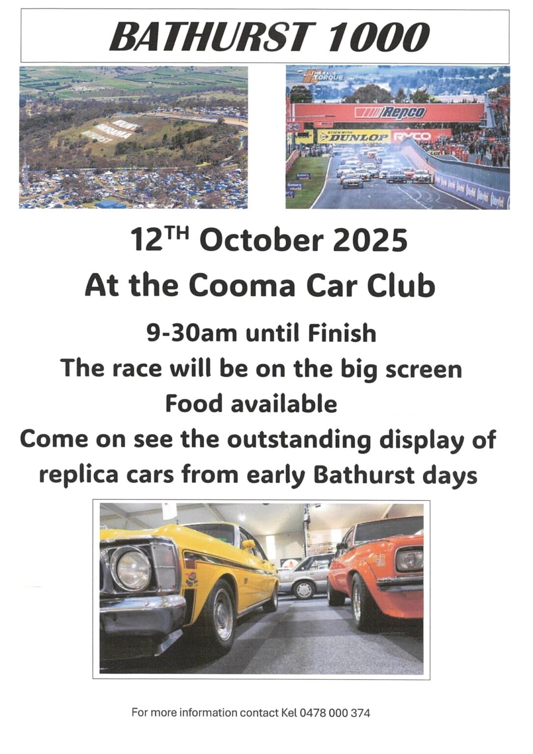 Bathurst 1000 Viewing @Cooma Car Club - Visit Cooma