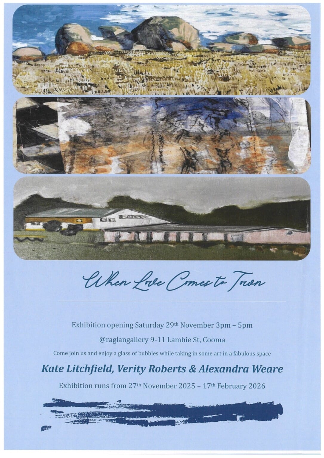 Art Exhibition: When Love Comes to Town – Verity Roberts, Kate ...