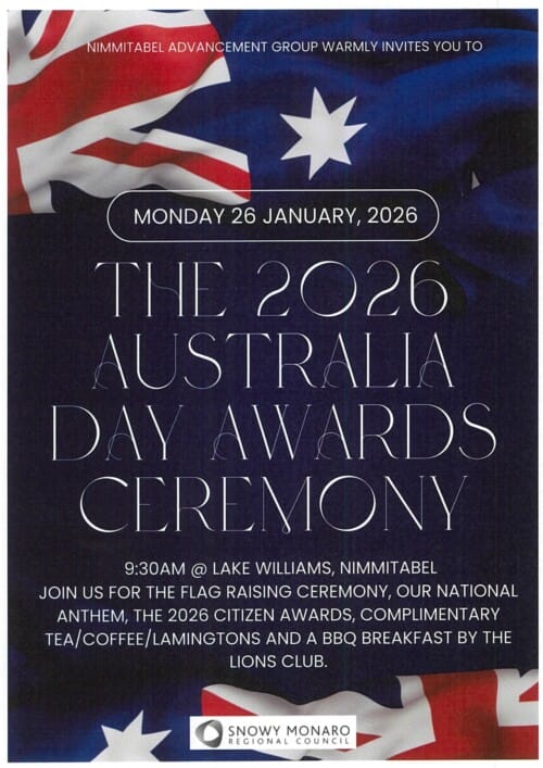 Australia Day 2026 Celebrations @Nimmitabel - Visit Cooma